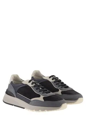 Brunello Cucinelli Multicolour Leather And Suede Runner Sneakers