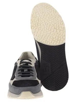 Brunello Cucinelli Multicolour Leather And Suede Runner Sneakers