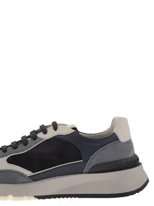 Brunello Cucinelli Multicolour Leather And Suede Runner Sneakers