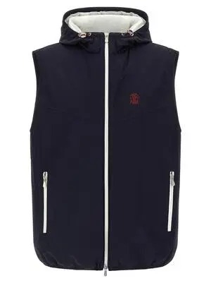 Brunello Cucinelli Hooded Vest - Blue