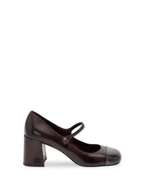 Miu Miu Bicolor Leather Mary Jane Pumps - Multicolor