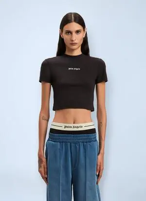 Palm Angels Logo Motif T-shirt - Black