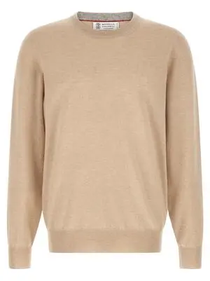 Brunello Cucinelli Brunello Cucinelli Men Cashmere Sweater Cream