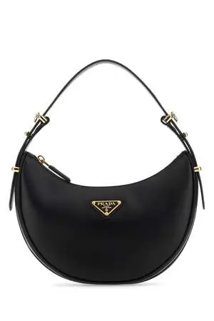 Prada Leather Arquã¨ Handbag - Black
