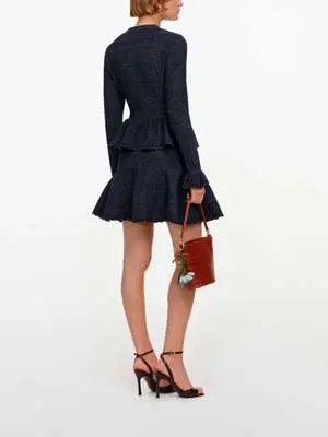 SELF-PORTRAIT Textured Knit Mini Dress