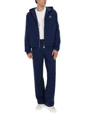 Casablanca Zipper Hoodie - Blue
