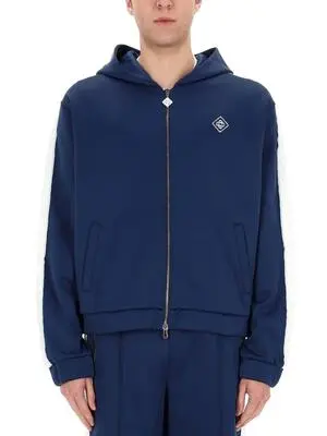 Casablanca Zipper Hoodie - Blue