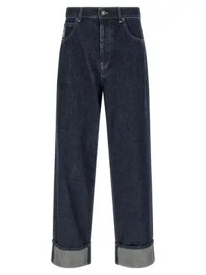 Marni Logo Embroidery Jeans - Blue