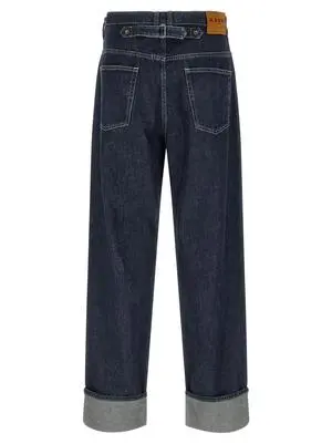 Marni Logo Embroidery Jeans - Blue
