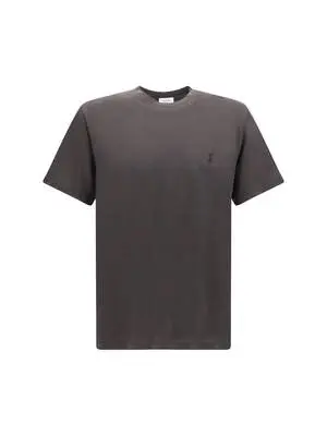 Saint Laurent Cassandre Silk And Cotton T-shirt