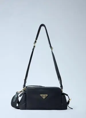 Prada Explore Small Re-nylon And Leather Shoulder Bag - Black