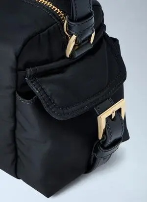 Prada Explore Small Re-nylon And Leather Shoulder Bag - Black