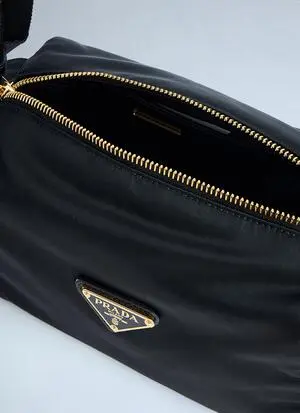 Prada Explore Small Re-nylon And Leather Shoulder Bag - Black