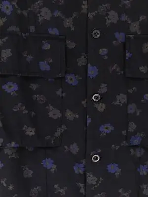 Sacai Cotton Blend Shirt With Floral Print