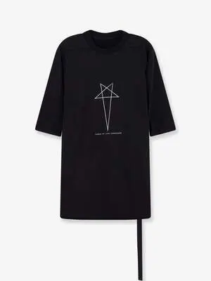 Rick Owens Cotton T-shirt With Logo On The Front