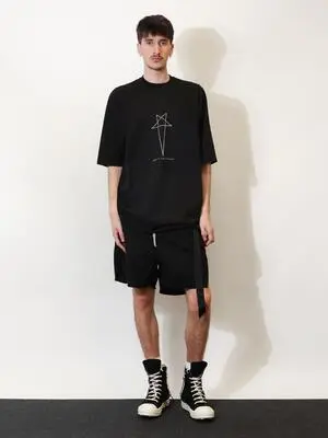 Rick Owens Cotton T-shirt With Logo On The Front