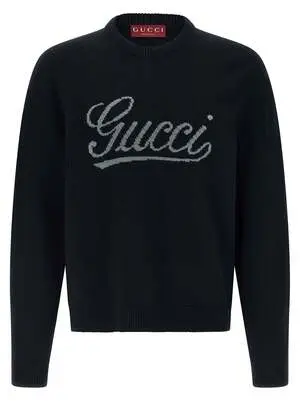 Gucci Logo Intarsia Sweater - Blue