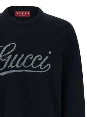 Gucci Logo Intarsia Sweater - Blue