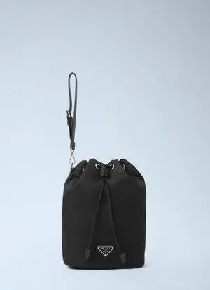 Prada Vela Pouch Bag - Black