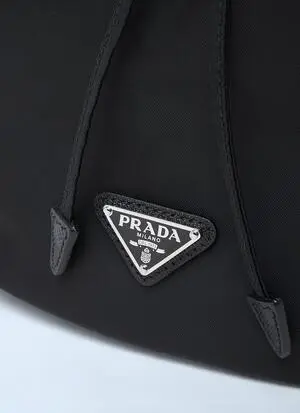 Prada Vela Pouch Bag - Black