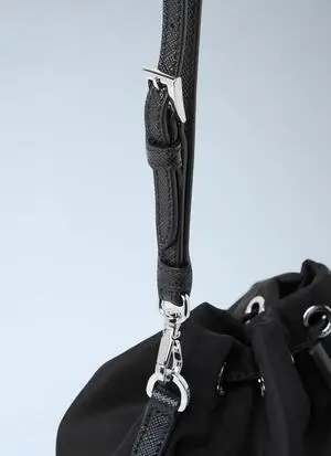 Prada Vela Pouch Bag - Black