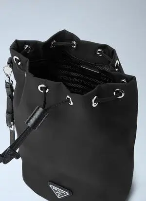 Prada Vela Pouch Bag - Black