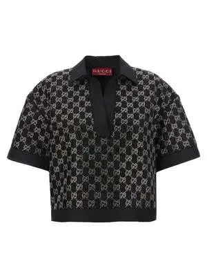 Gucci Gg Crystal Top - Black