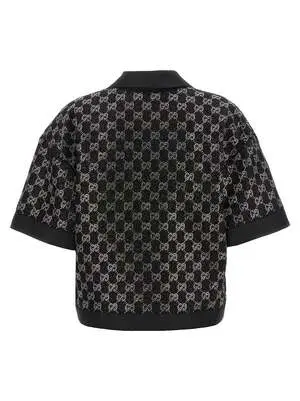 Gucci Gg Crystal Top - Black