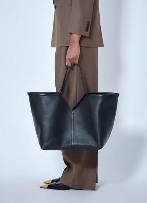 Saint Laurent Y Thin Tote Bag - Black
