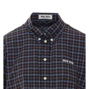 Miu Miu Logo Check Shirt
