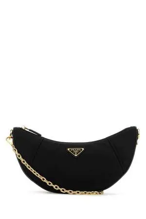 Prada Re-nylon Demi-lune Shoulder Bag - Black
