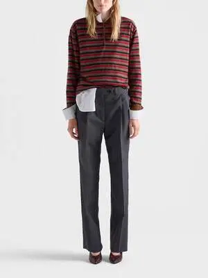 Prada Striped Polo-neck Sweater