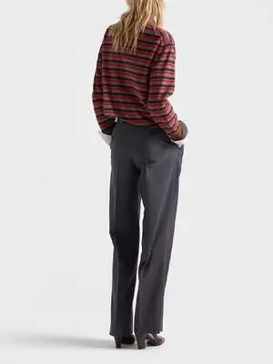 Prada Striped Polo-neck Sweater