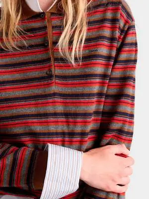Prada Striped Polo-neck Sweater