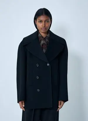 Saint Laurent Tailored Wool Coat - Black
