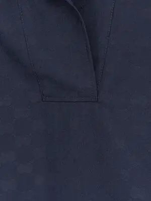 Gucci Fabric Polo Shirt With Gg Pattern