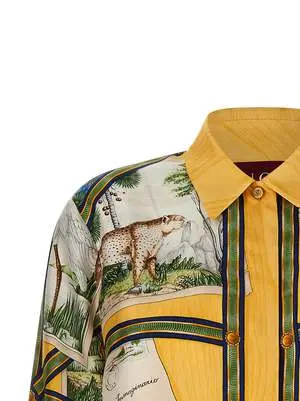 Gucci Printed Silk Twill Shirt