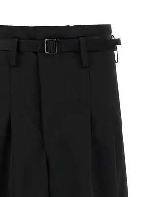 Junya Watanabe High Waist Satin-effect Wool Blend Trousers
