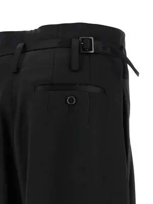 Junya Watanabe High Waist Satin-effect Wool Blend Trousers