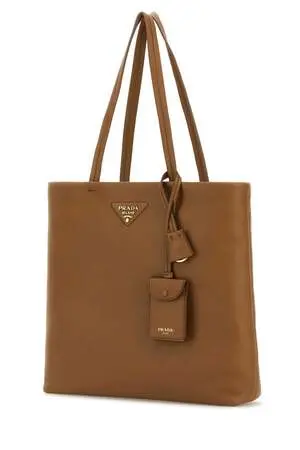 Prada Camel Leather Shopping Bag