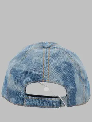 MARINE SERRE Cappello Da Baseball Moon In Denim