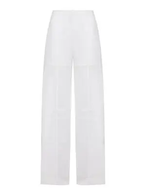 JIL SANDER Cotton Palazzo Trousers - Multicolor