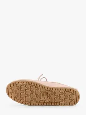 Miu Miu Suede Loafer With Frontal Logo - Multicolor