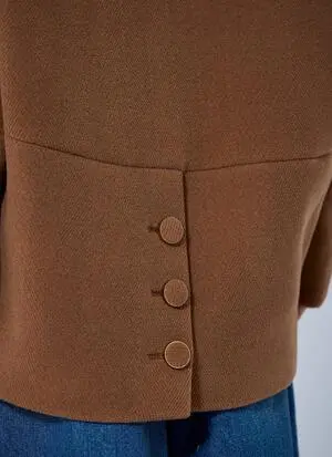 Chloé Wool Blend Double-breasted Short Coat - Multicolor