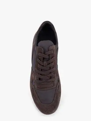Rick Owens Minimal Nylon And Suede Sneakers