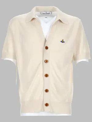 VIVIENNE WESTWOOD Cardigan Polo - Cream