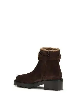 Valentino Garavani Vlogo Signature Leather Ankle Boots - Brown