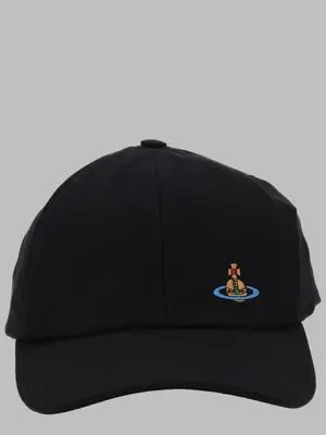 VIVIENNE WESTWOOD Cappello Da Baseball Con Dettaglio Orb - Black