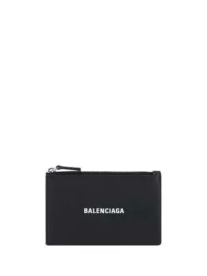 Balenciaga Leather Cardholder - Black