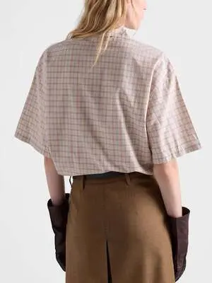 Prada Madras Print Cotton Shirt - Multicolor